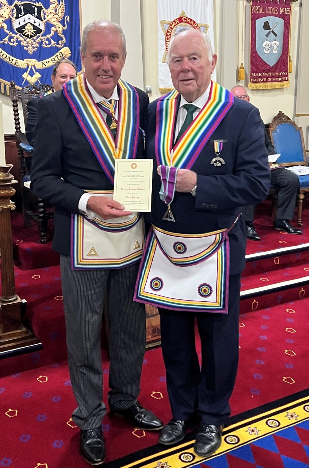Roger takes the Commander’s Chair at Frome – Somerset Mark Masons