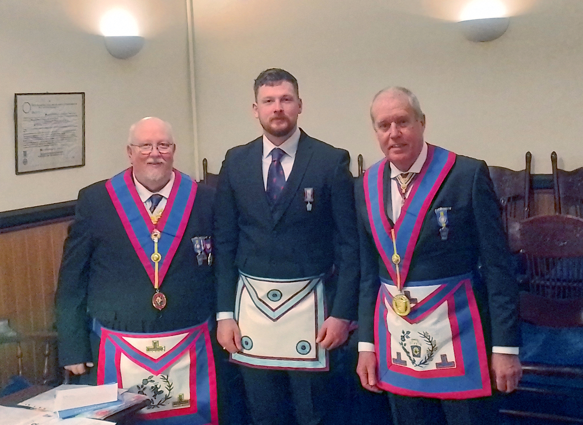 Proud Father sees Son Advanced at Cerdic Mark No.571 – Somerset Mark Masons