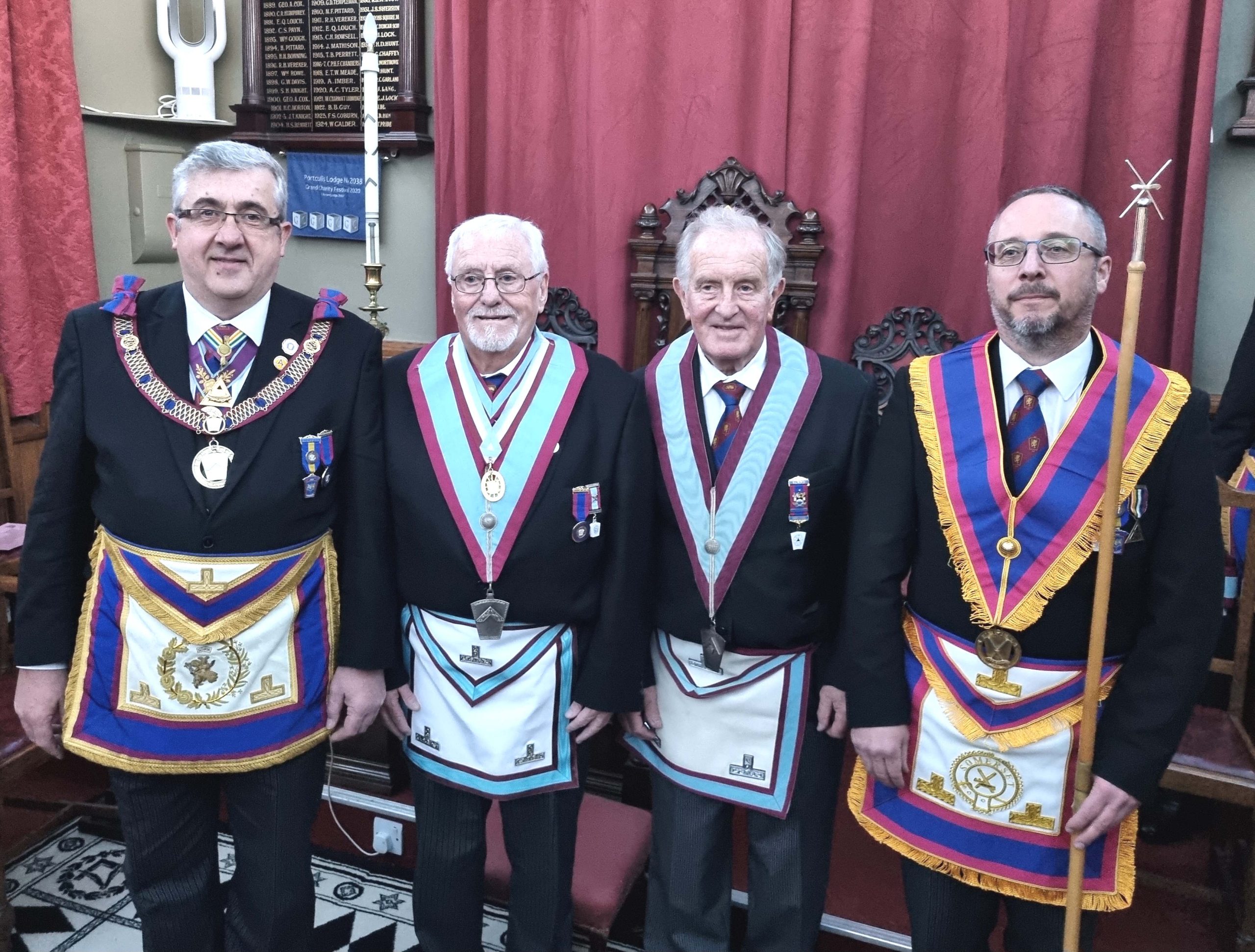 New Master takes the chair at Portcullis Lodge 1656 – Somerset Mark Masons
